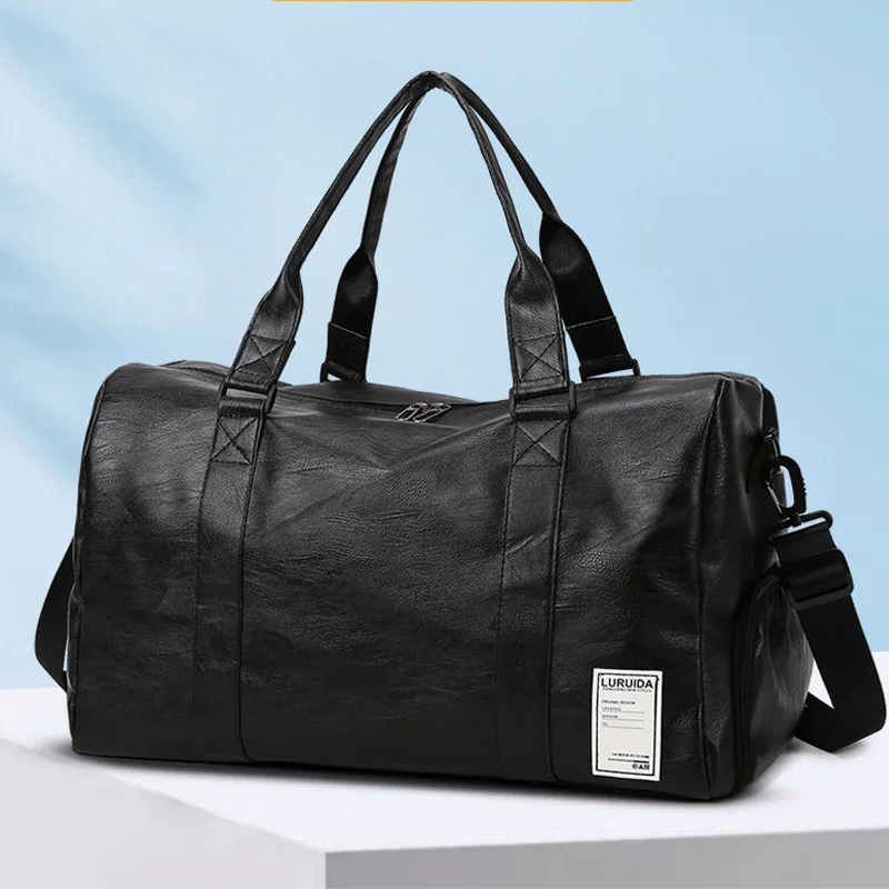 Leather Gym Bags Fitness Training Sports Bag For Men Women Sac De Sport ...