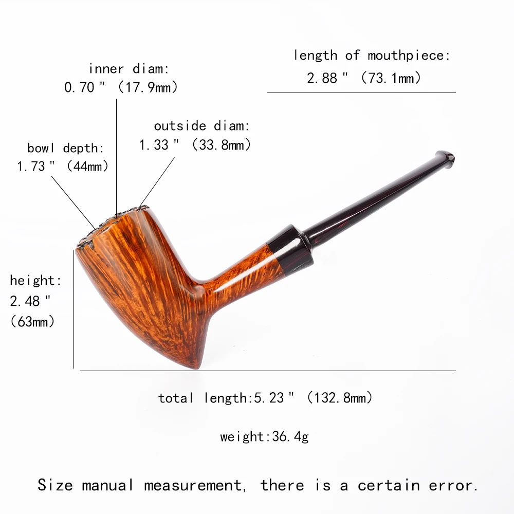 MUXIANG tobacco pipe handmade briar pipe straight handle colorful ...