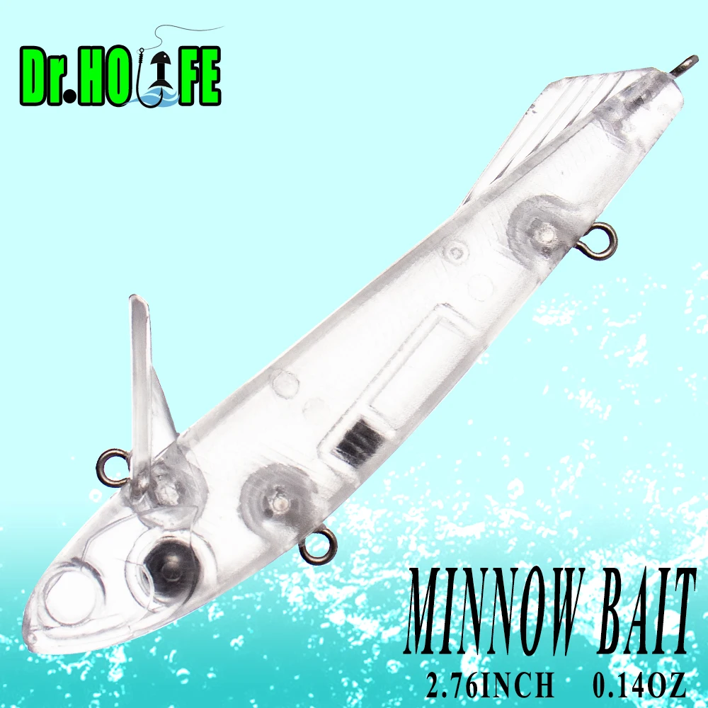 Dr.Holife 15PCS/LOT New Minnow Float Unpainted Minnow Blanks 7CM 4G ...