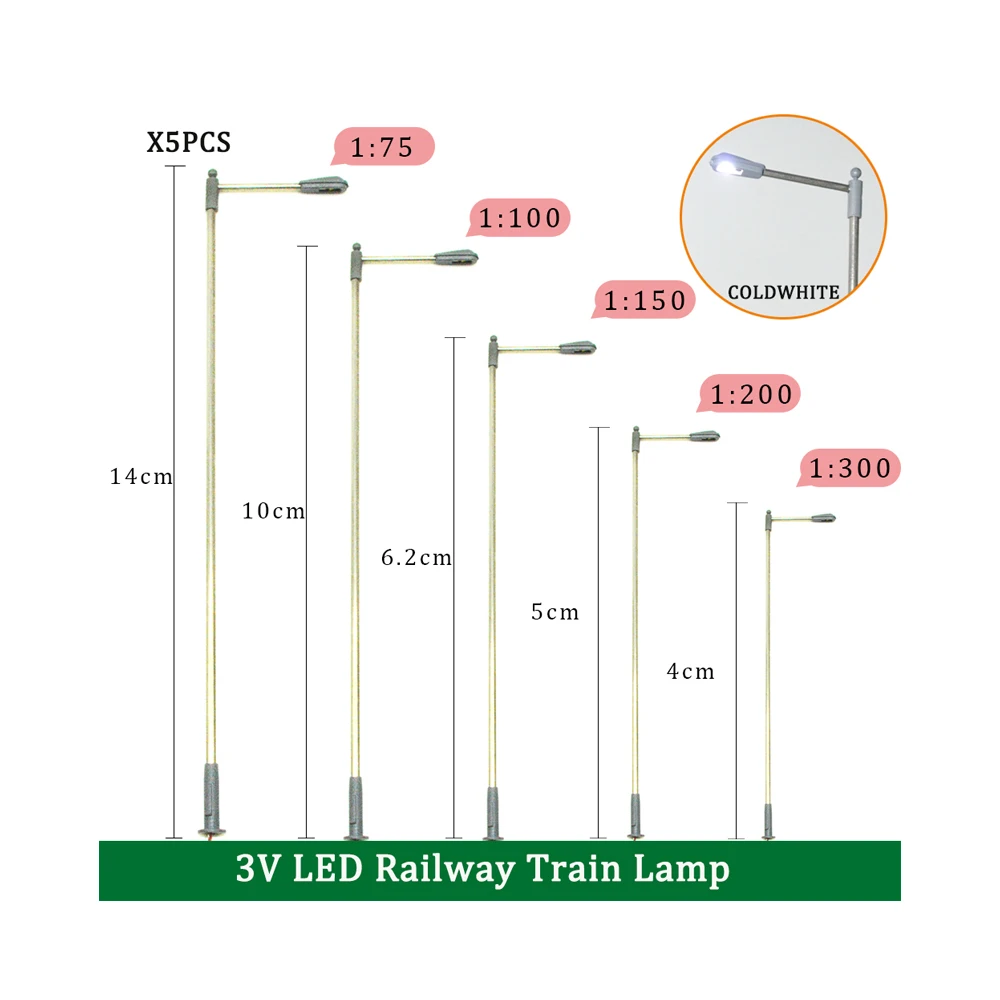 5pcs-1-300-1-75-Scale-Railway-Train-Lamp-Metal-Single-head-Light-3V-LED ...