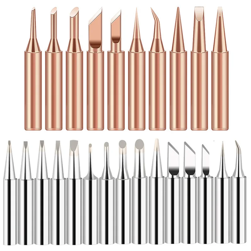 3-5pcs-Soldering-Iron-Tip-Pure-Copper-900M-Soldering-Iron-Head-Set ...