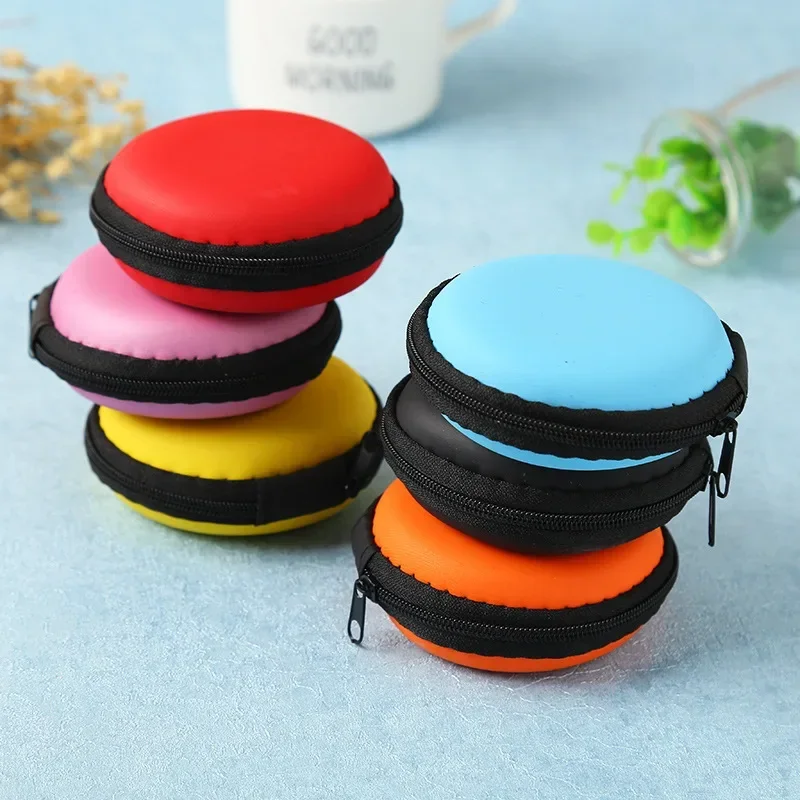 Eva Round Earphone Storage Box Waterproof Pressure Resistant Zip-up Usb ...