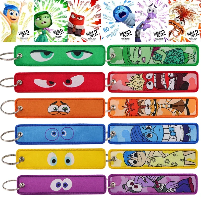 Disney-Movie-Inside-Out-2-Chaveiro-Bordado-Ansiedade-Raiva-Cartoon-Tag ...