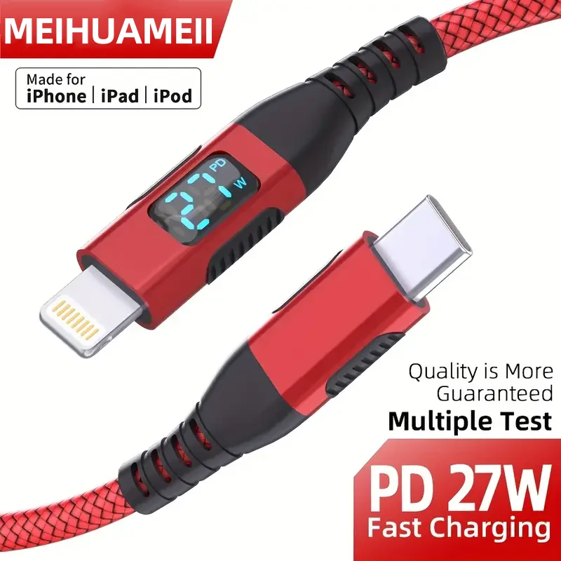 PD27W USB C to lightning fast charging cable high speed data transfer ...