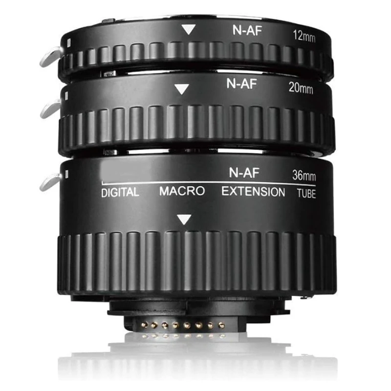 Y16A N-AF-A Auto Focus Macro Extension Tube Ring for Nikon D90 D3000 ...