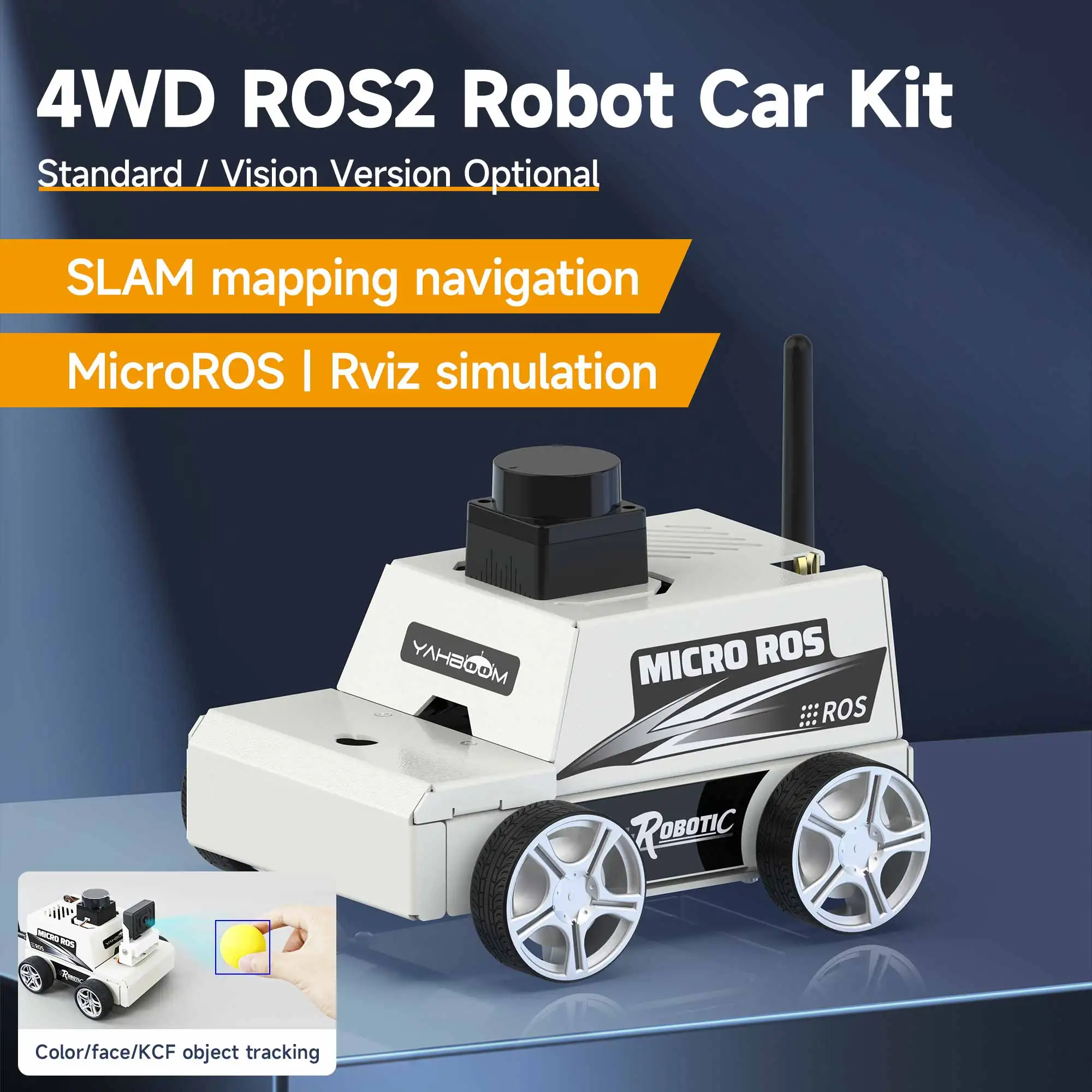 Yahboom-MicroROS-Educational-Robot-Car-Use-Virtual-Machine-Control-SLAM ...
