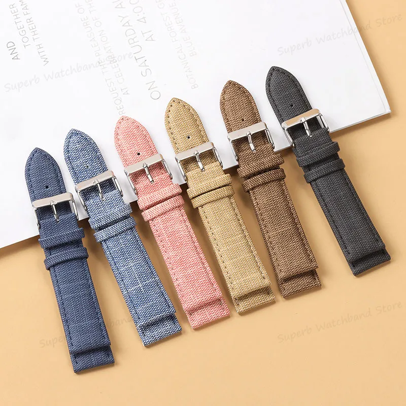 12-14-16-18-20-22mm-Vintage-Denim-Pattern-Watch-Strap-for-Men-Women ...