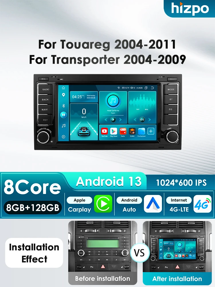 Hizpo 2Din 360Camera Car Intelligent Systems Android 14 Car Radio for ...