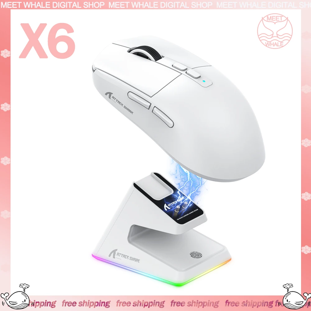 Attack-shark-x6-gamer-mouse-com-doca-de-carregamento-modo-3-usb-2-4g ...