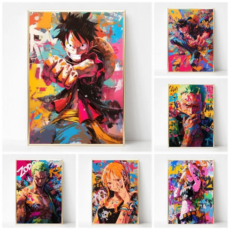 Anime One Piece Character Nami Luffy Zoro Boa·Hancock HD Poster Canvas ...