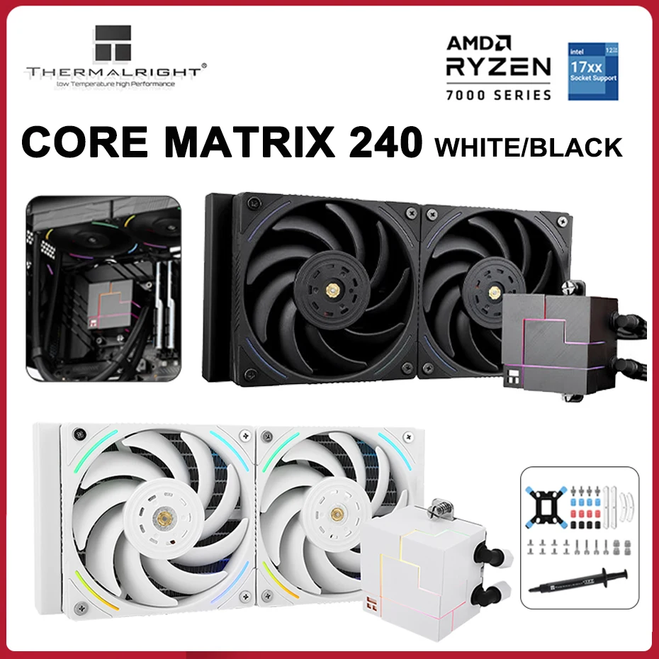 Thermalright-CORE-MATRIX-240-Black-White-CPU-Water-Cooler-ARGB-Fan ...