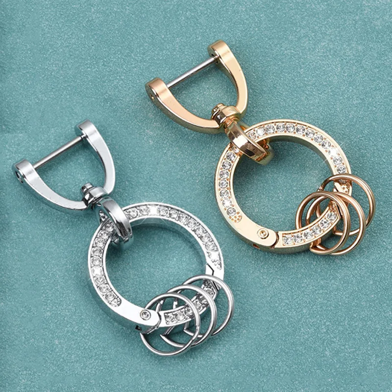 New-Fashion-Rhinestone-Keychain-Round-Metal-Bag-Hanging-Ornaments ...