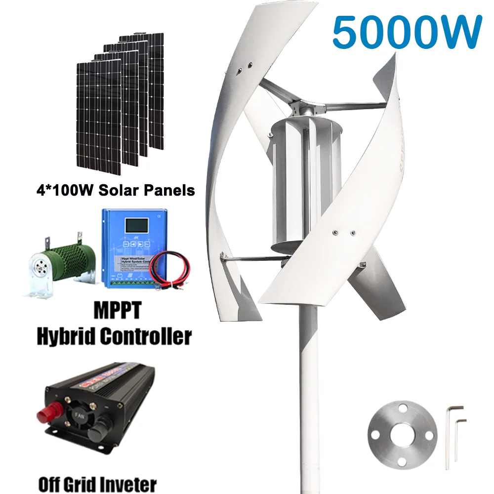 5KW-Wind-Generator-For-Home-5000Wl-Vertical-Wind-Turbine-Windmill-12v ...
