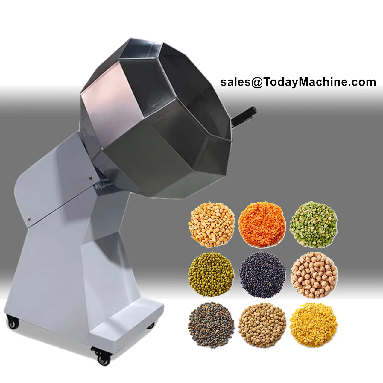 Octagonal-Mixer-Automatic-Flavour-Chips-Snack-Food-Drum-Coating ...