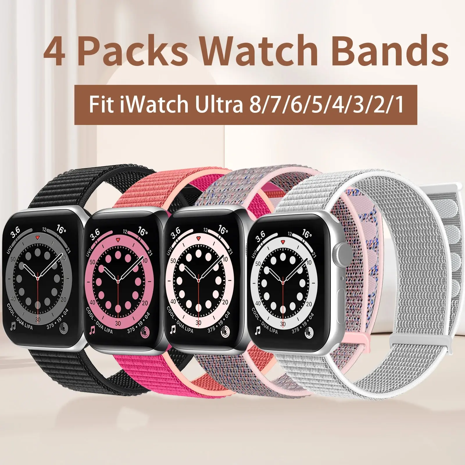 4-Packs-Watch-Bands-Compatible-With-Apple-Watch-38mm-40mm-42mm-44mm ...