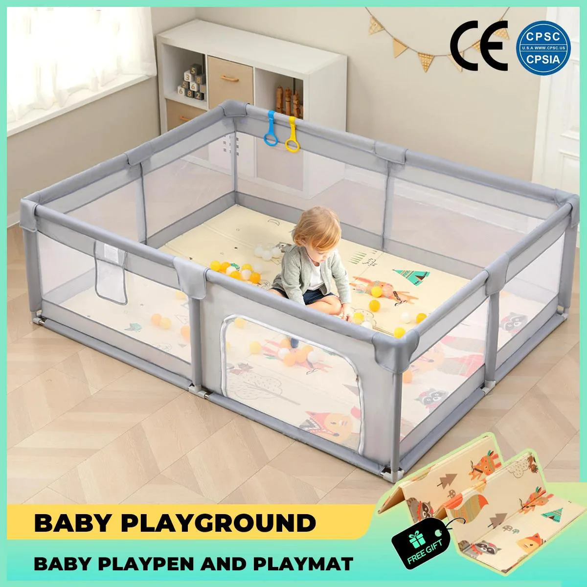 Baby-Playpen-play-mat-Combination-For-Children-baby-Playground-0-6 ...