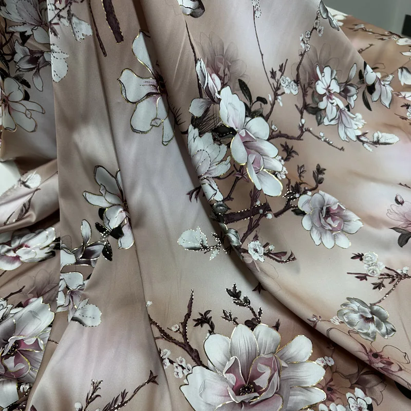 Smooth-Floral-Patterned-Printed-Satin-Fabric-Soft-Flowy-Summer-Fabric ...