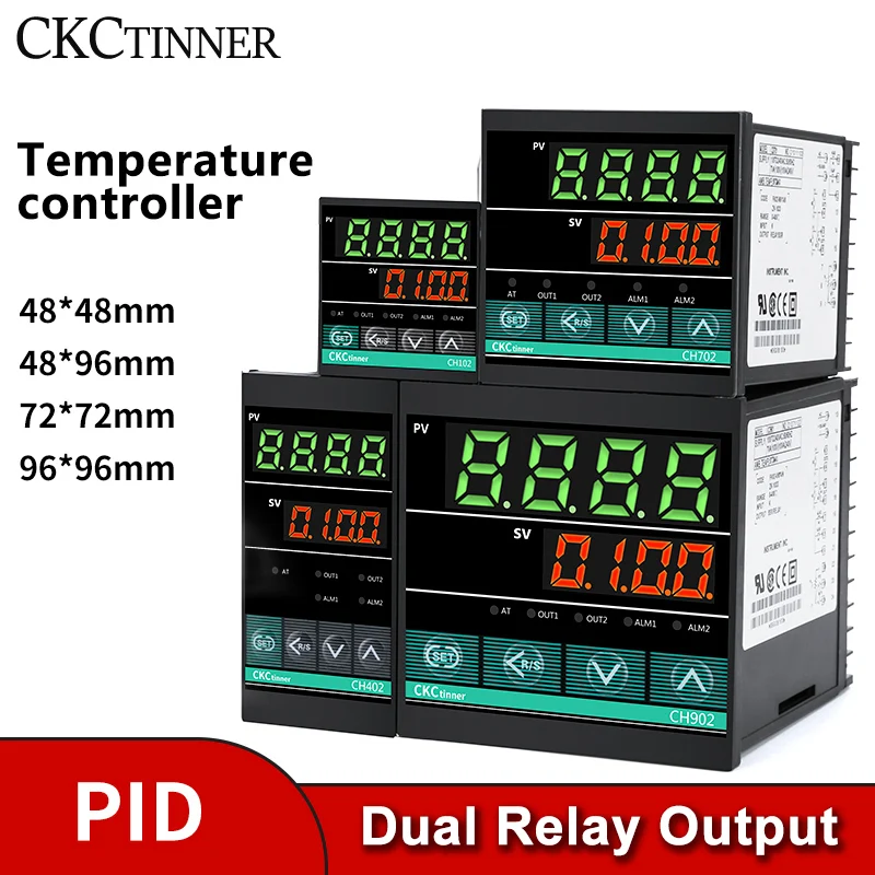 Dual-Relay-Output-CH102-CH402-CH702-CH902-1-ALarms-LCD-Digital-PID-Intelligent-Temperature ...