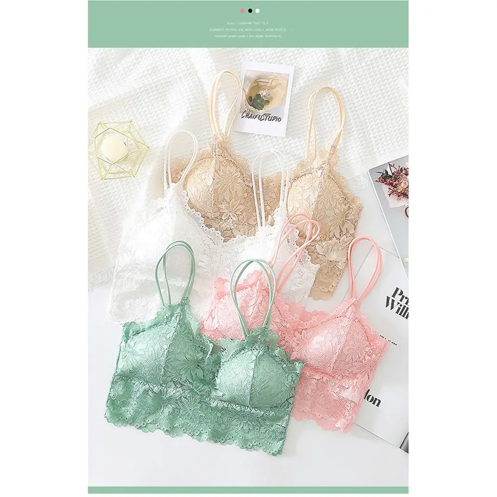 Women-Sport-Bras-Large-Size-Vest-Sexy-Hollowed-Lace-Breathable-V-Neck ...