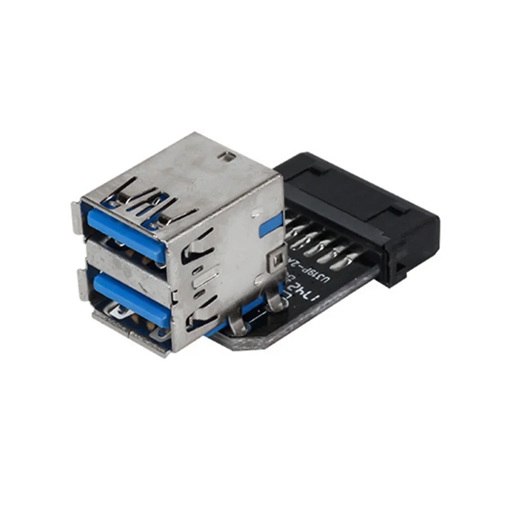 Female Motherboard Adapter USB 3.0 19 20 Pin Socket to Dual USB 3.0 A ...