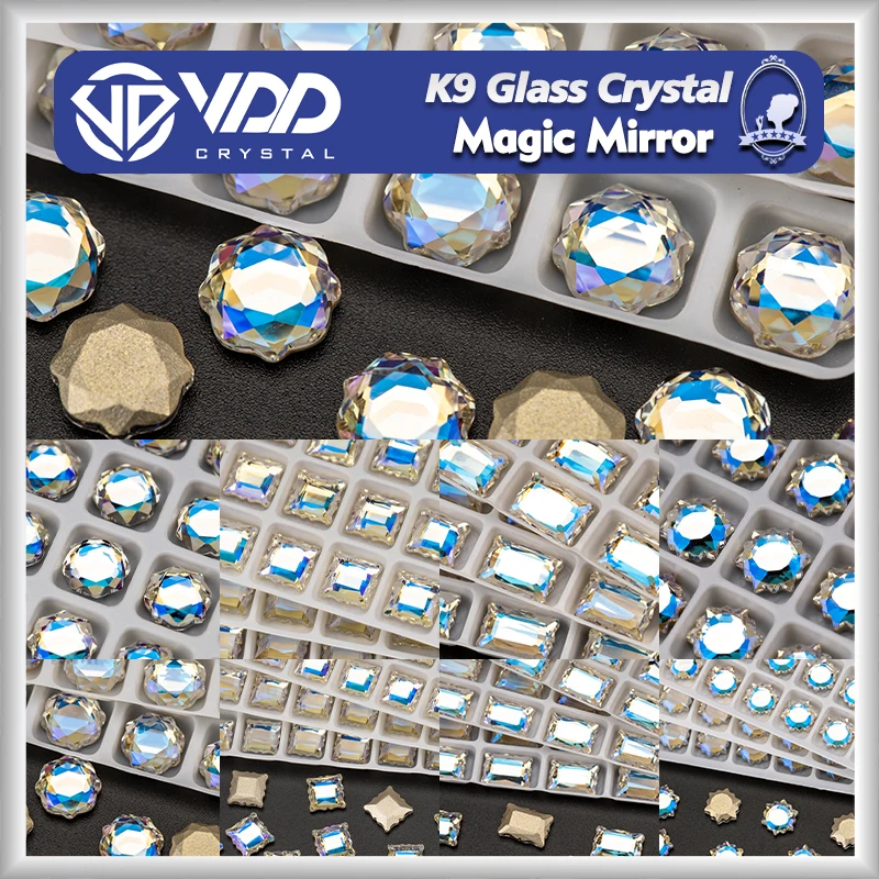 VDD 20/72Pcs AAAAA Top Quality Magic Mirror Glass Rhinestone Crystal ...
