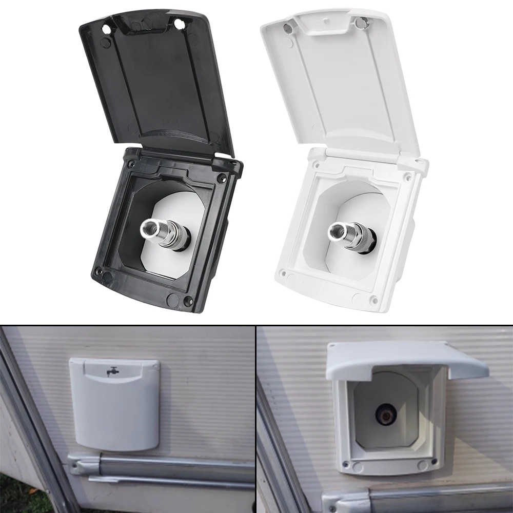Caravan-Accessories-Water-Inlet-Outlet-Hatch-Filter-Lockable-Cover-With ...