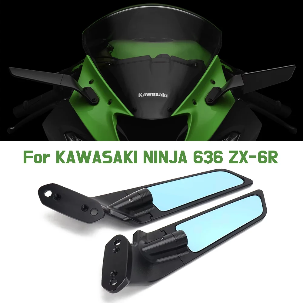 Ninja-636-ZX-6R-Motorcycle-Fixed-Wing-Mirrors-Rear-View-Side-Mirror-For ...