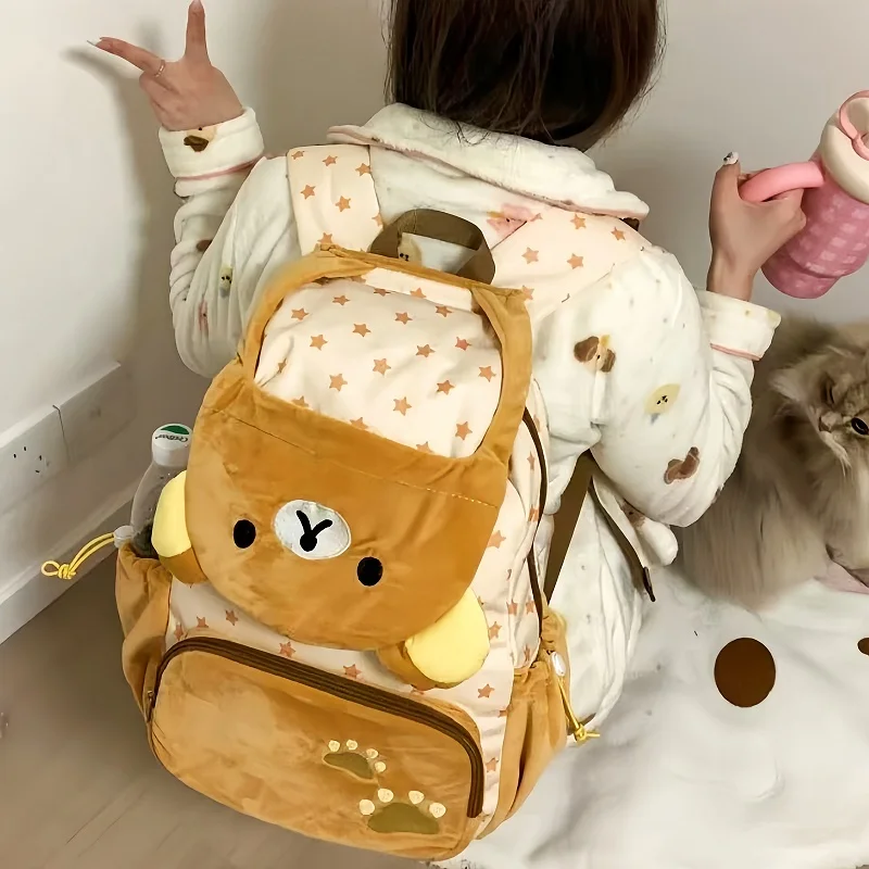 Rilakkuma Flip Backpack Cute Cartoon JK Lolita Schoolbag for Adults And ...