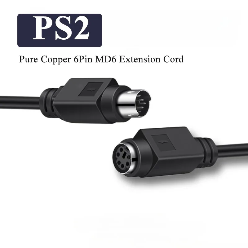 Cable de extensión de cobre puro para PS/2 PS2, Cable de extensión para ...