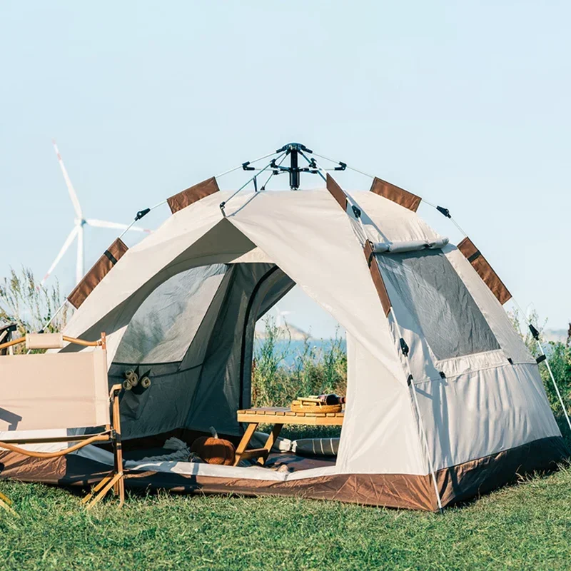 Outdoor-With-Windows-Tent-Fully-Automatic-Quick-Opening-Tent-3-4-Person ...