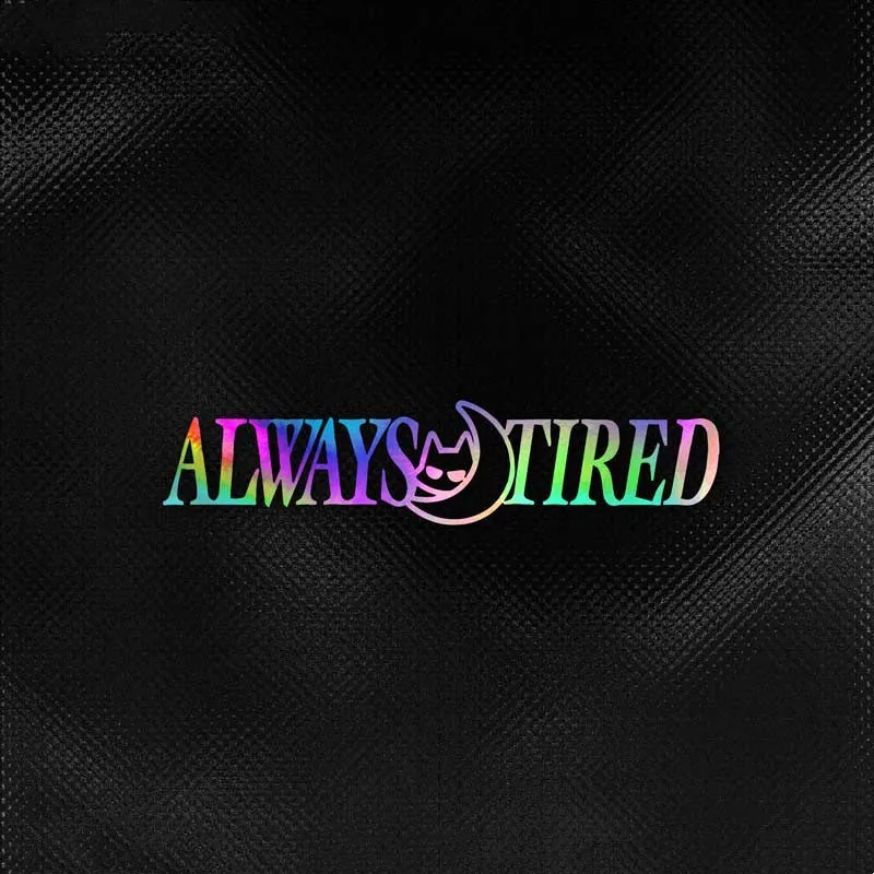 Good-Night-Sleeping-Cat-Always-Tired-Car-Stickers-English-Letters-Auto ...