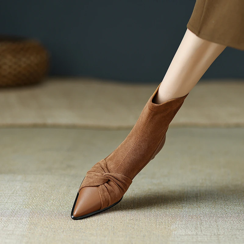 Fashion-Design-New-Short-Boots-Women-s-Niche-Design-Fashion-Pointed-Toe ...