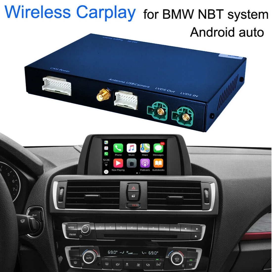 Car Wireless Ios Carplay Mmi Android Auto Retrofit Interface Box For ...