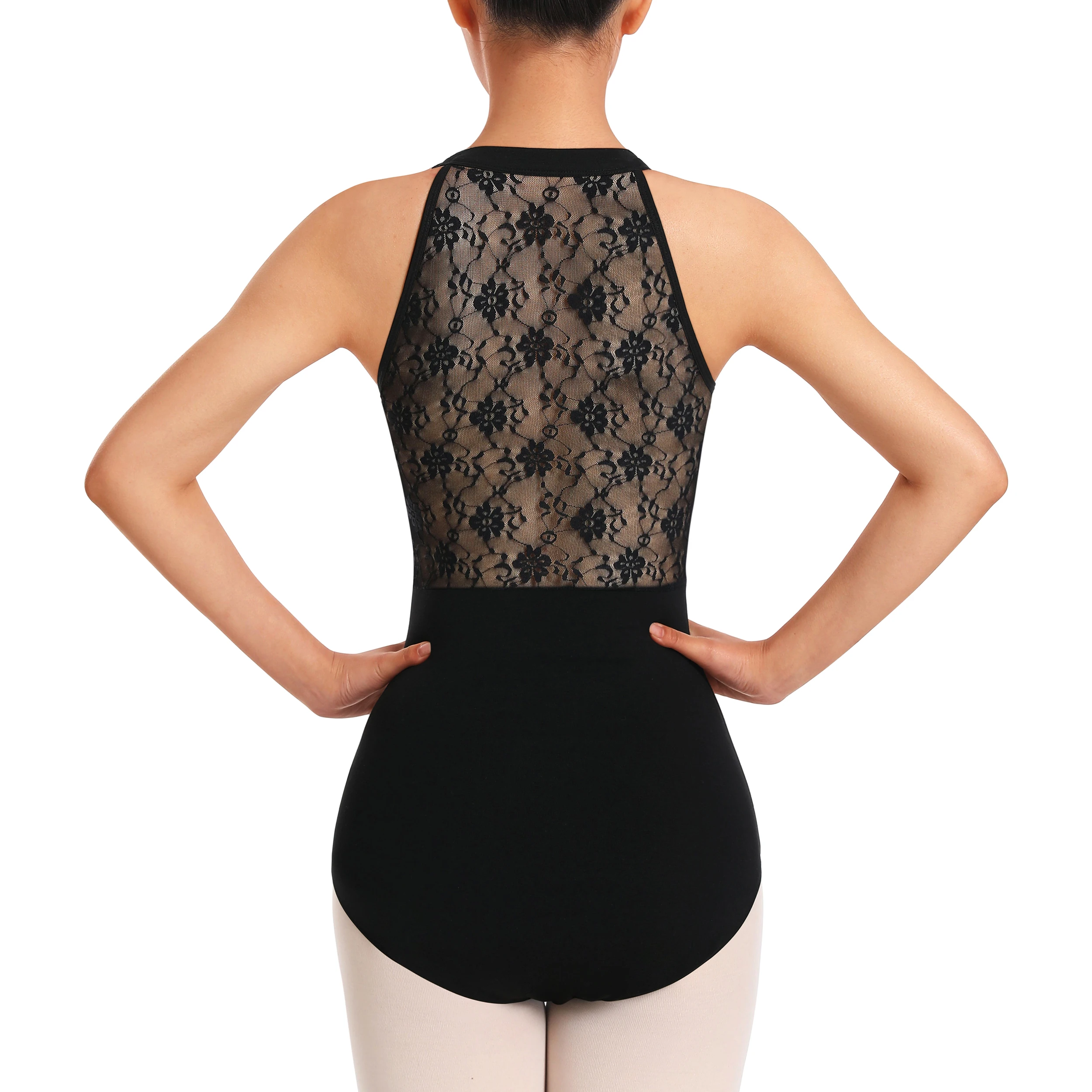 Leotardo-de-baile-con-cuello-Halter-para-mujer-Top-de-Ballet-Ropa-de ...