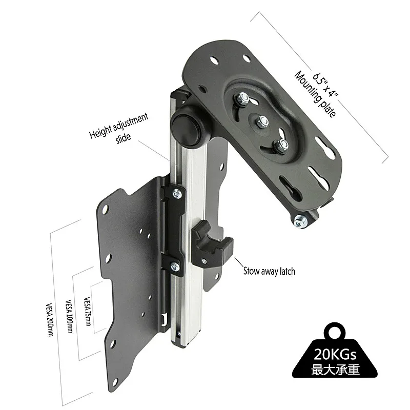 Foldable-Car-Ceiling-17-37-inch-Screen-LED-LCD-Monitor-Holder-TV-Mount ...