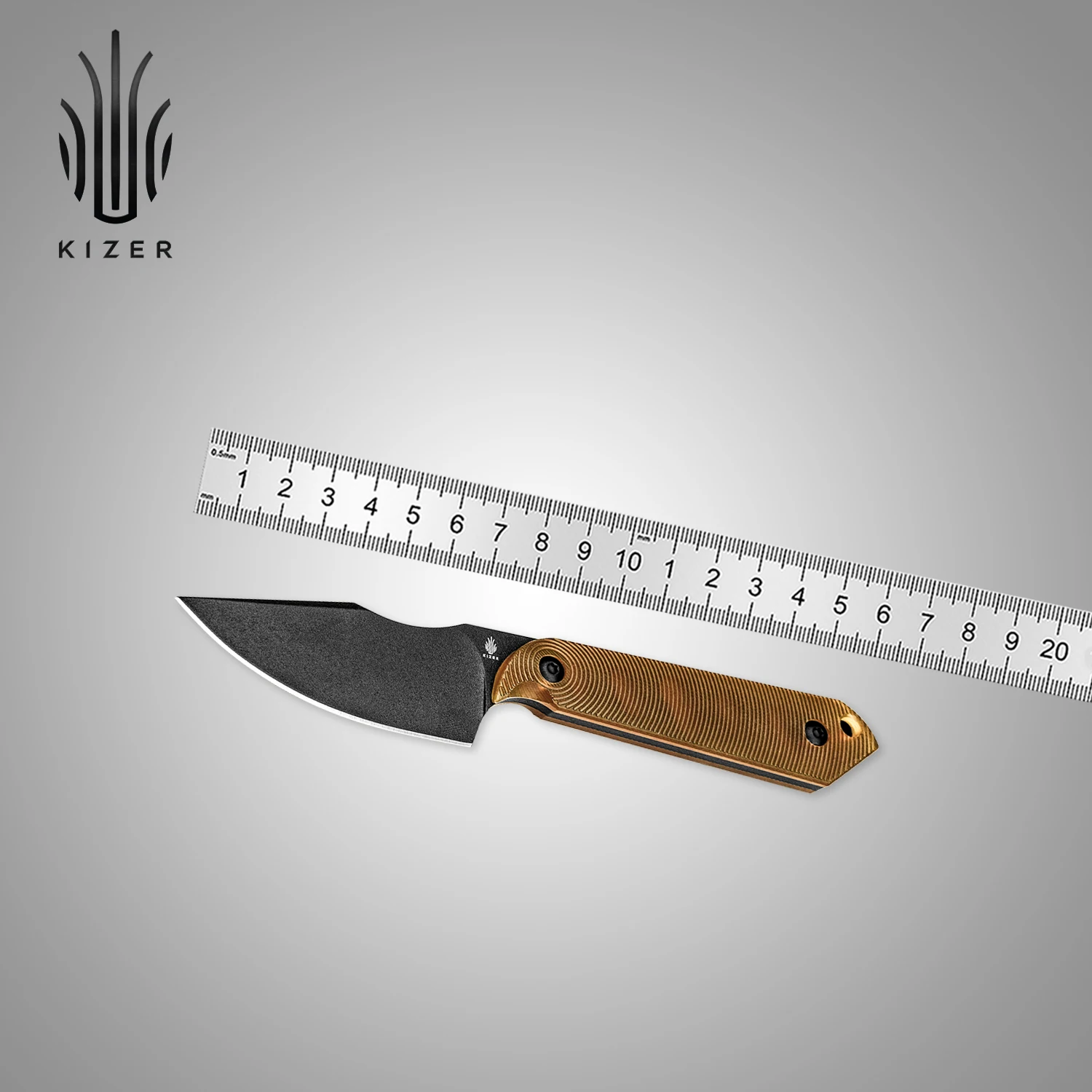 Kizer-Fixed-Blade-Knife-Harpoon-Mini-1040S5-2024-New-PEI-Handle-with-3V ...