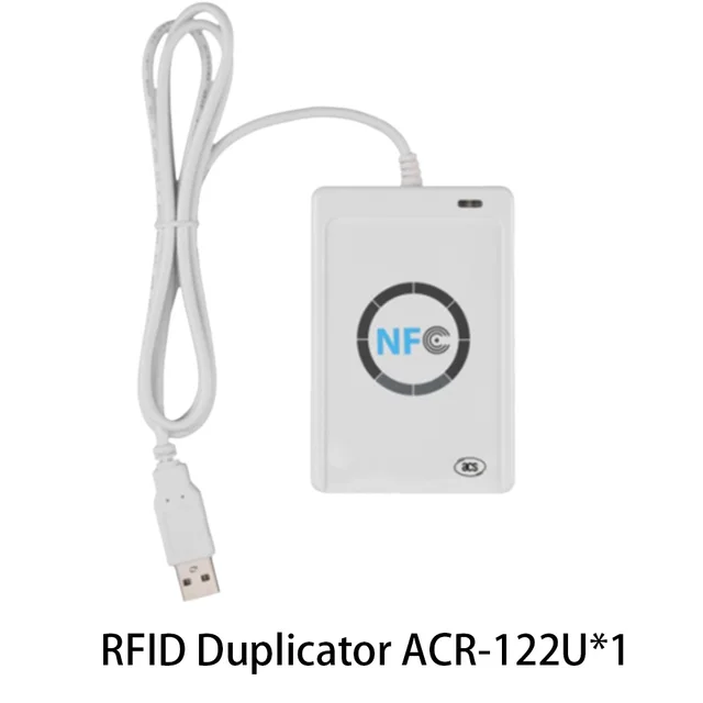 RFID 카드 리더 USB ACR122U 복제기, 1k S50 태그 쓰기, 13.56mhz 키 복사, NFC 스마트 칩 ...