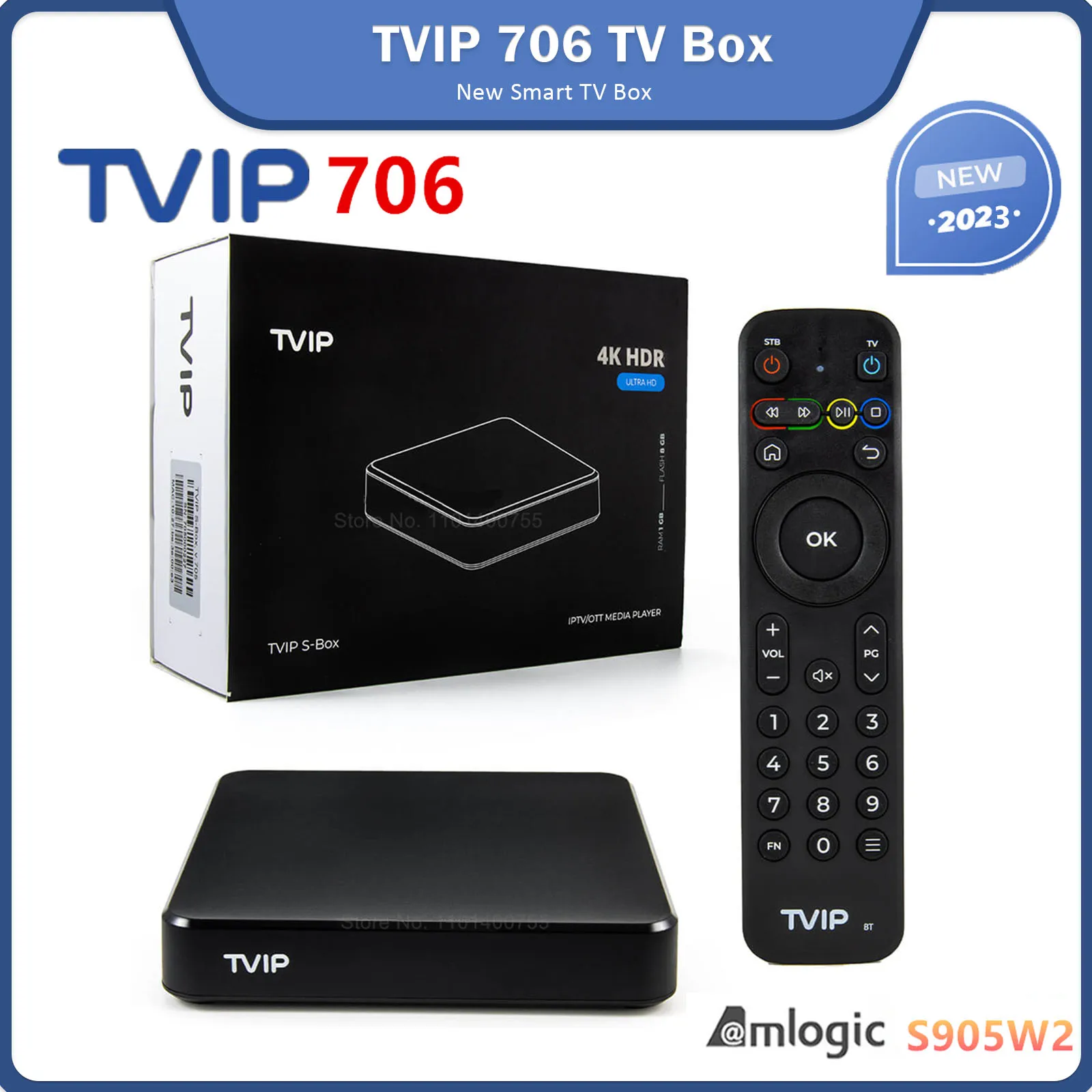 Latest 2024 Tvip706 TV Box 4K Android 11 Amlogic S905W2 2GB 8GB 2.4/5G ...