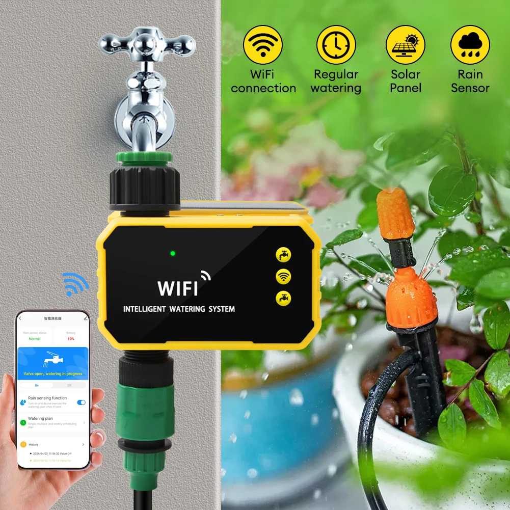 Tuya WiFI Intelligent Garden Irrigation Control Device Auto WaterSaving ...