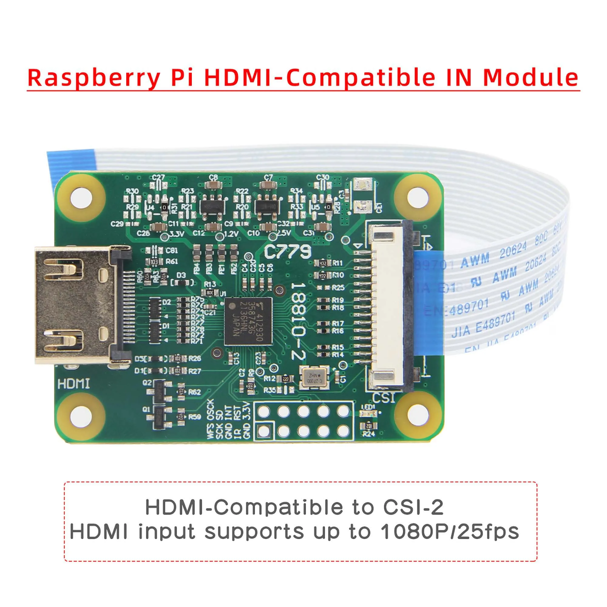 Hdmi-to-CSI-2-Adapter-Board-C779-with-15-pin-FFC-cable-for-Raspberry-Pi ...