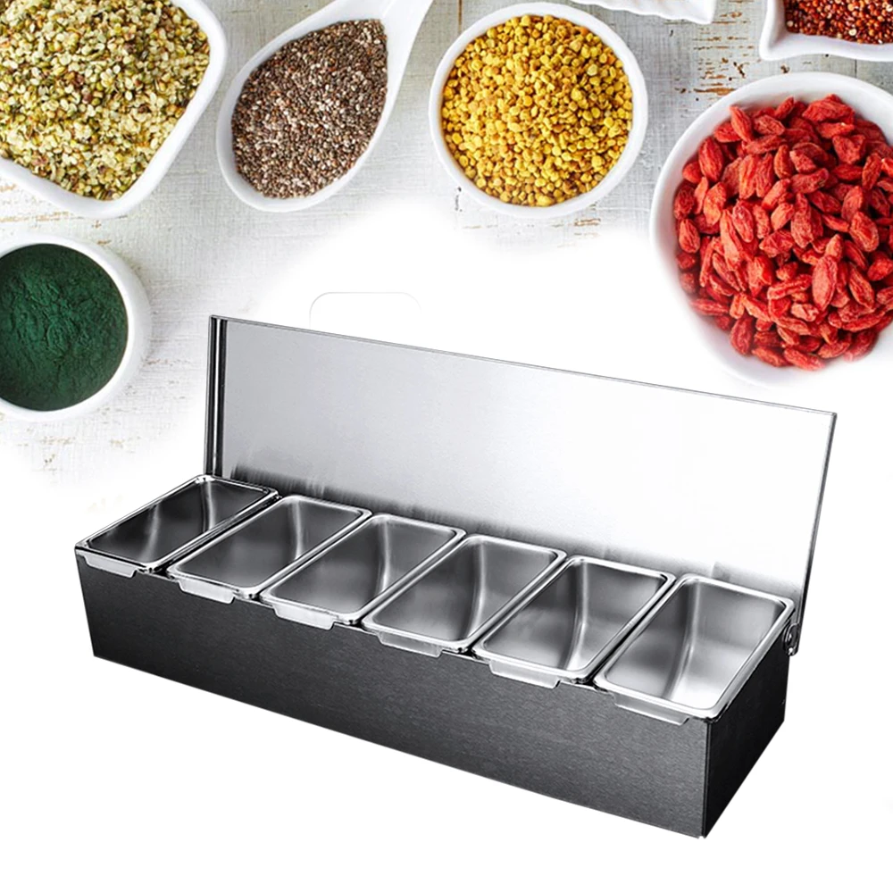 Kitchen-Removable-Stainless-Steel-Seasonings-Boxes-6-Grids-Dried-Fruit ...