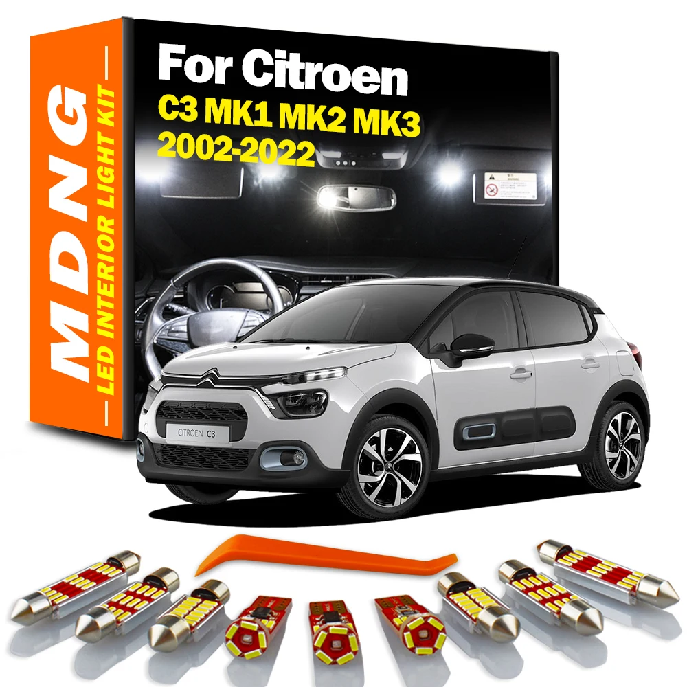 LED-Bulbs-Interior-Map-Dome-Trunk-Light-Kit-For-Citroen-C3-MK1-MK2-MK3 ...