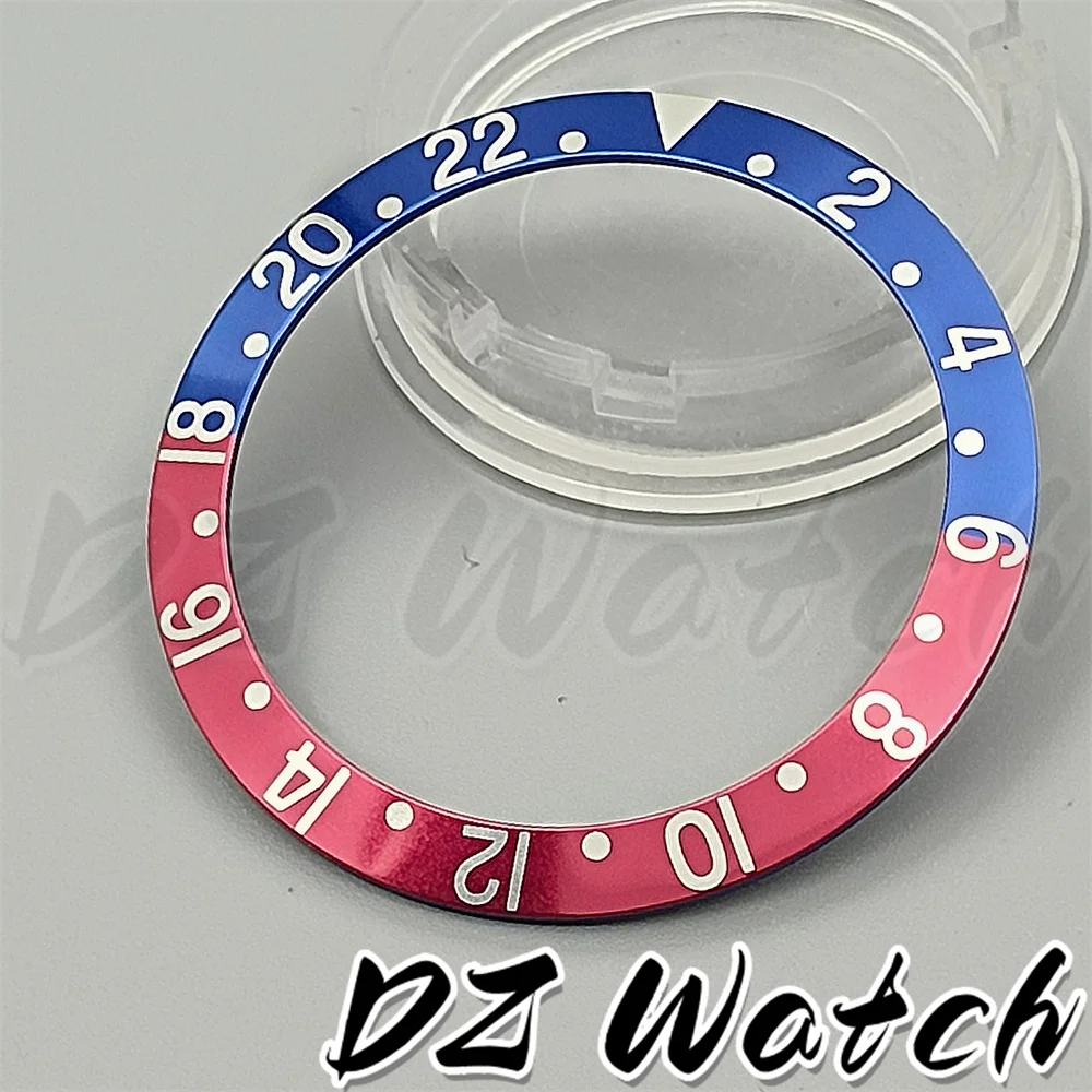 38mm Vintage Aluminum Watch Bezel Black Blue Red Brown Slope Insert fit ...