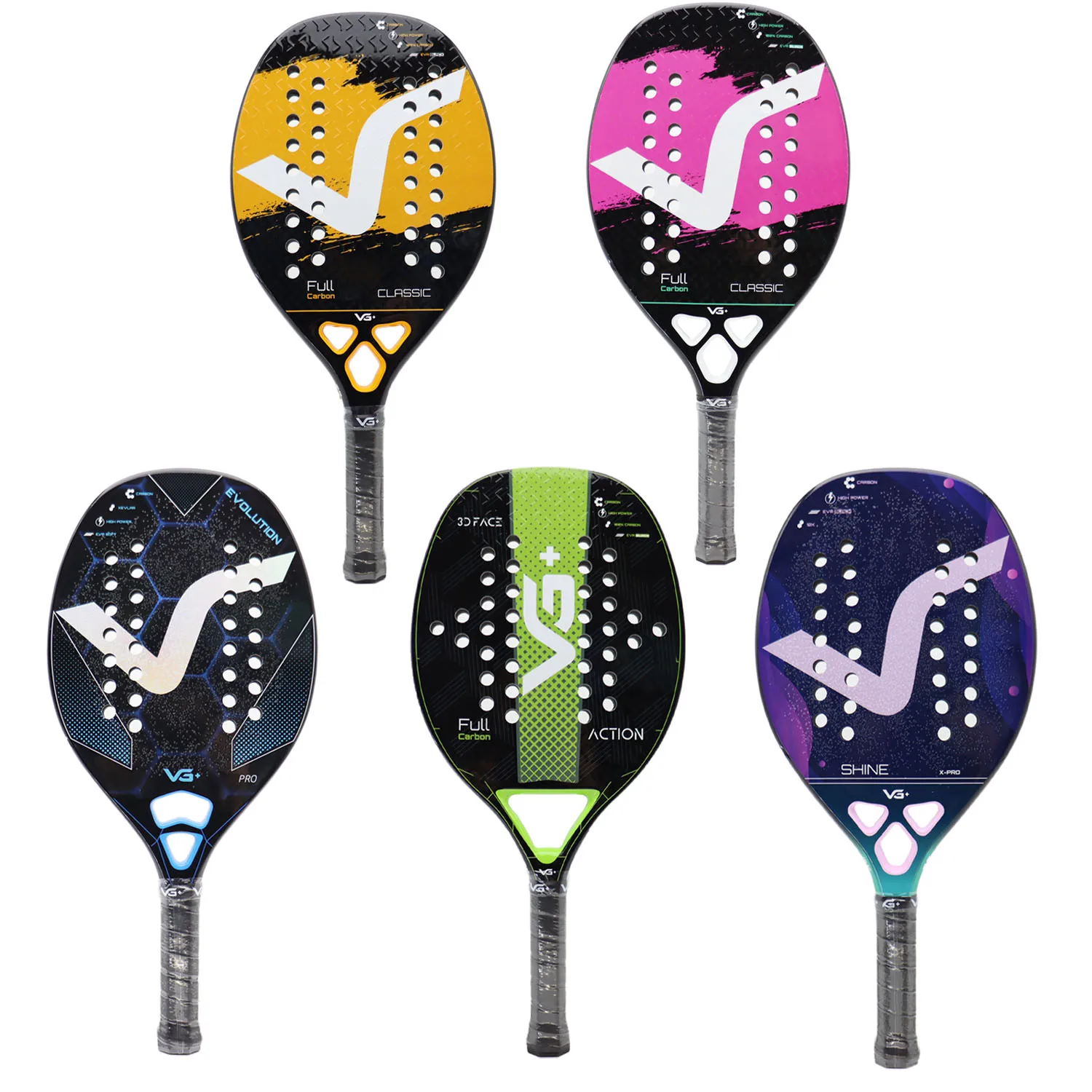Professional-Beach-Tennis-Racket-12K-Kevlar-Carbon-with-Shiny-3D ...