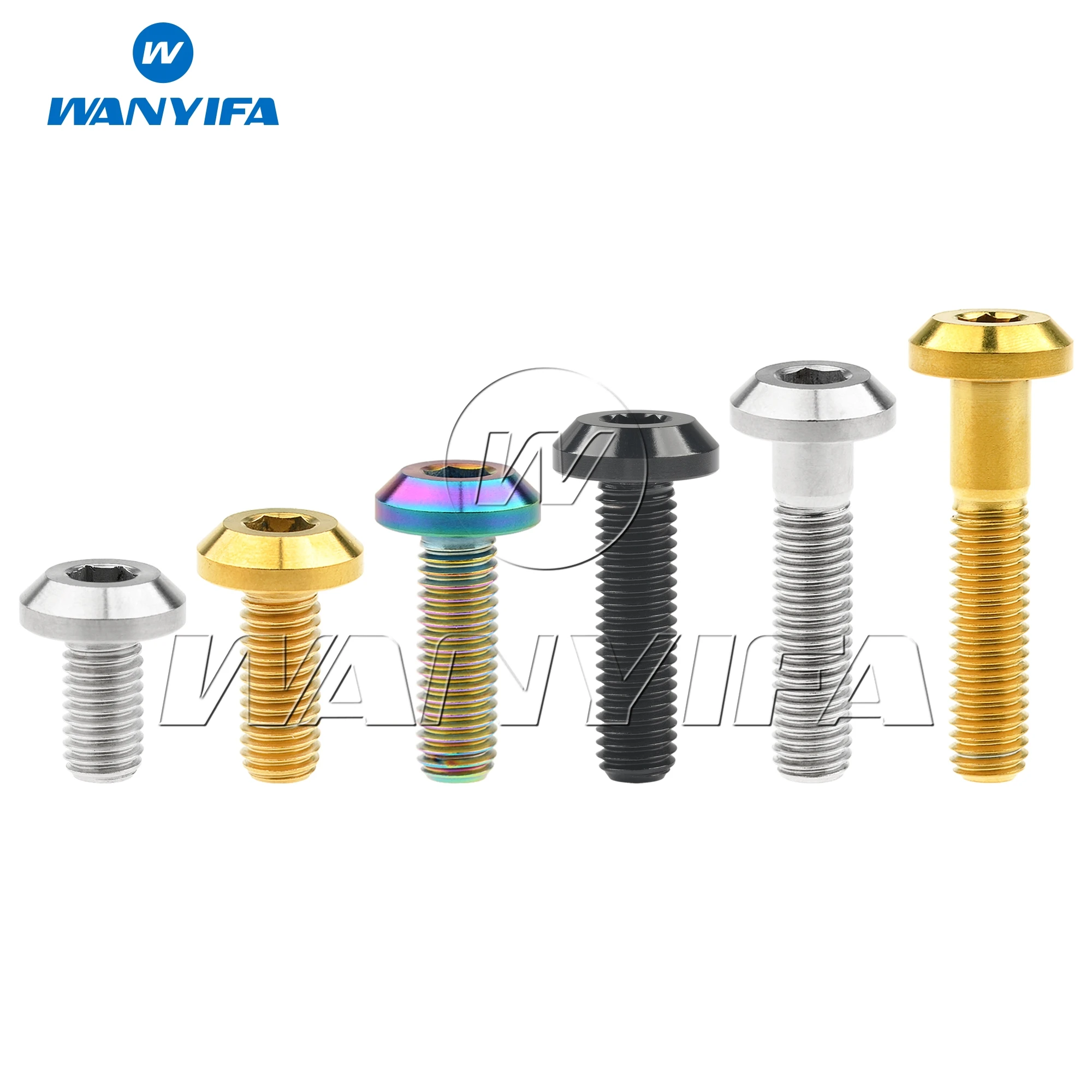 Wanyifa Titanium Bolt M8x15 20 25 30 35 40mm Allen Key Button Head ...