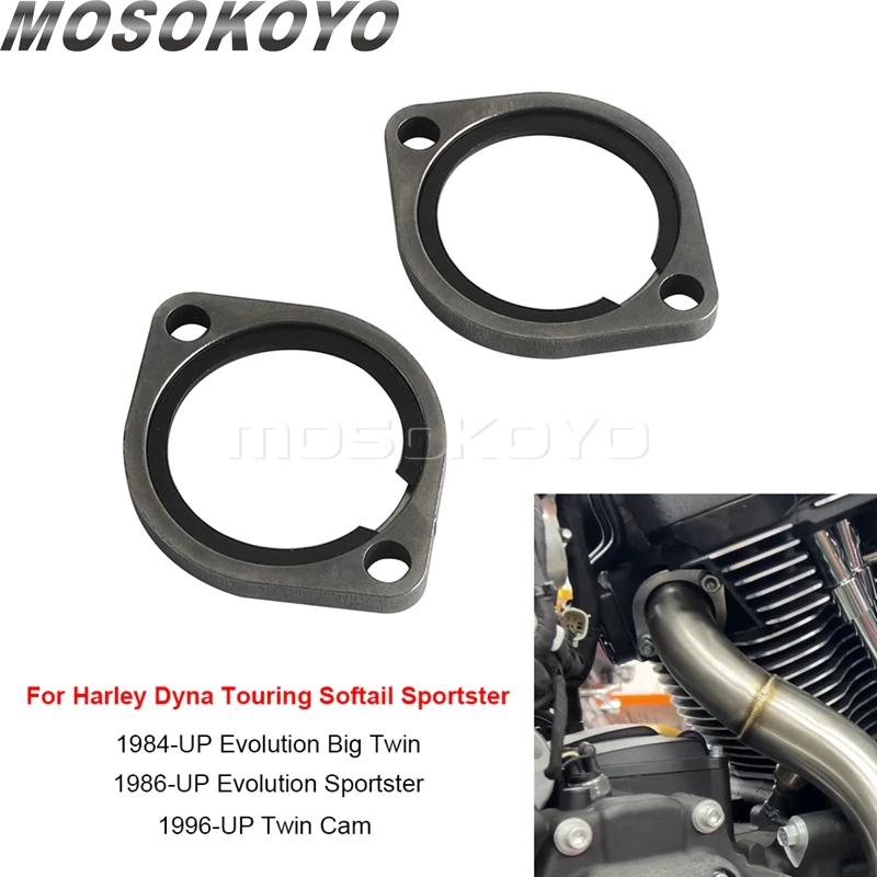Motorcycle Exhaust Flange Kit Flanges Gaskets Washers For Harley Big ...