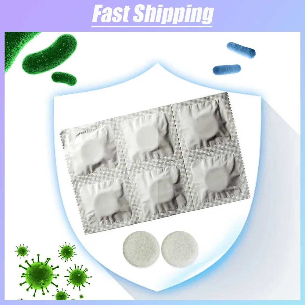 6pcs Hearing Aid Earmold Cleaner Cleaning Tablet Disposable Earmold ...