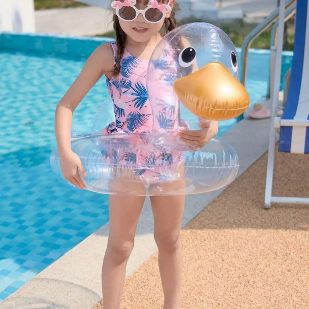 Cartoon Duck Shape Swimming Ring for Kids Summer Water Play Pool ...