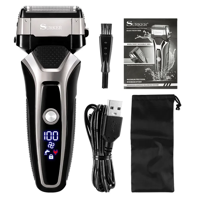 USB-Rechargeable-Electric-Shaver-Stainless-Steel-Shaving-Machine-Men-3D ...