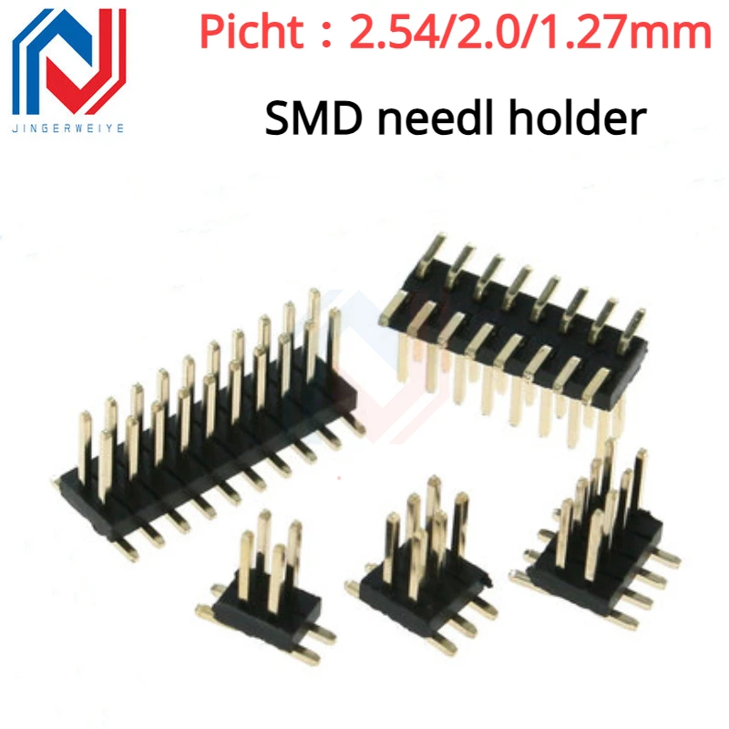 10Pcs 2.54mm /2.0mm /1.27mm Pitch SMD SMT Double Row Male PIN Header 2* ...